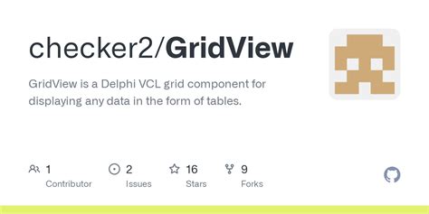 Github Checker2gridview Gridview Is A Delphi Vcl Grid Component For
