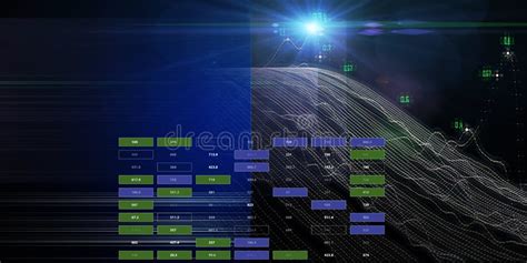 abstract background with white grid data visual presentation of