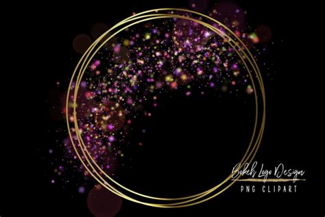 Multicolored Bokeh Logo Frame Design