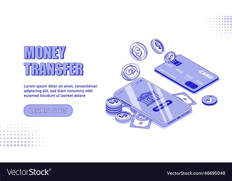 Money Transfer Concept Royalty Free Vector Image
