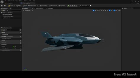Artstation Stingray Vtol Spaceship 3d Realtime Model Game Assets