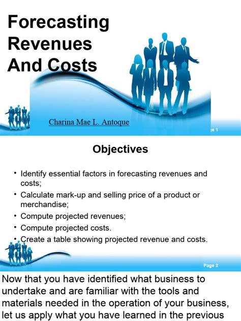 Im Forecasting Revenuer And Costs Pdf Cost Of Goods Sold Forecasting