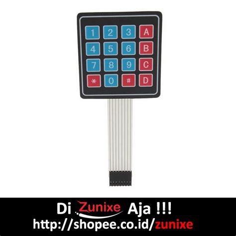 Jual Membrane Keypad Arduino 16 Key Keyboard 4 X 4 Avr Matrix Array