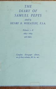 The Diary Of Samuel Pepys Henry B Wheatley F S A Free Download