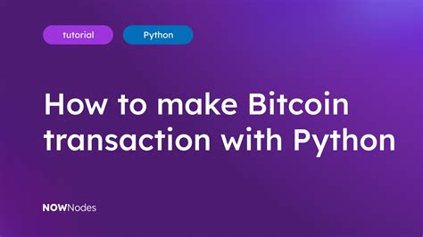 how to make a bitcoin transaction with python