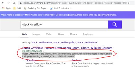 Searching For Stackoverflow In Google Shows Cookies Policy Instead Of Meta Description Meta