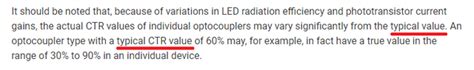 Typical Ctr Value Of Optocoupler All About Circuits