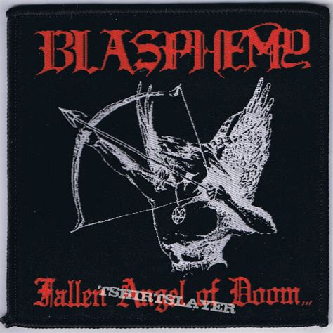 Blasphemy, BLASPHEMY "Fallen Angel Of Doom" woven Patch Patch (Flammenkanonier's) | TShirtSlayer
