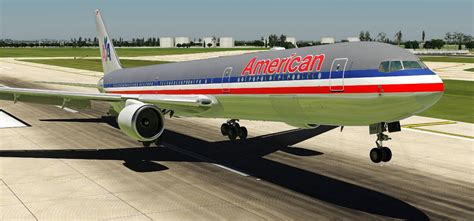 Flight Factor 767 400er American Airlines Eagle Livery Bare Metal