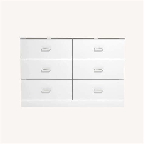 White Dresser With 6 Drawers Aptdeco
