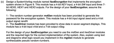 C Design A Systemverilog Module Named
