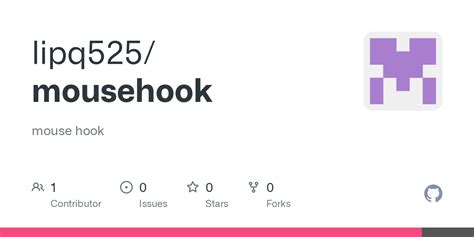GitHub Lipq525 Mousehook Mouse Hook