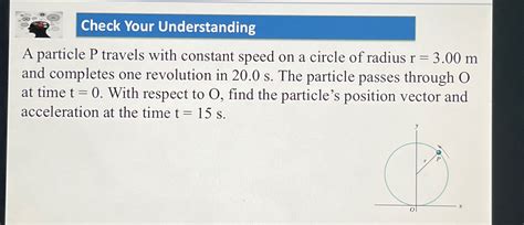solved check your understandinga particle p ﻿travels with