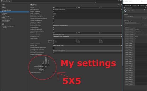 C How To Expand Layer Collision Matrix In Physics Settings In Unity