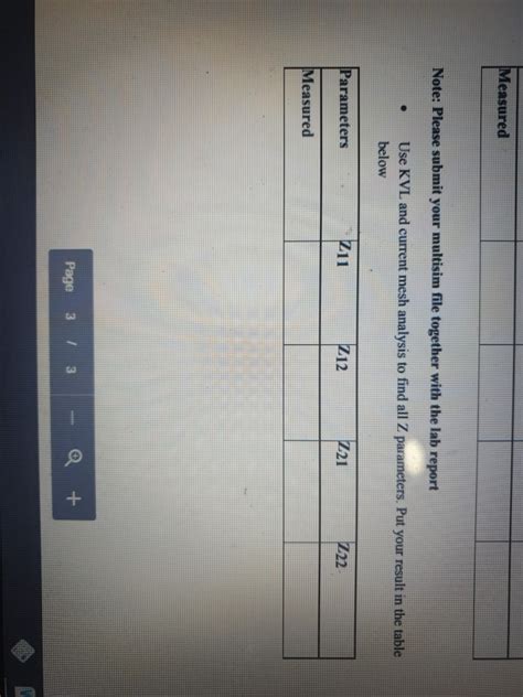 Solved Note Please Submit Your Multisim File Together With