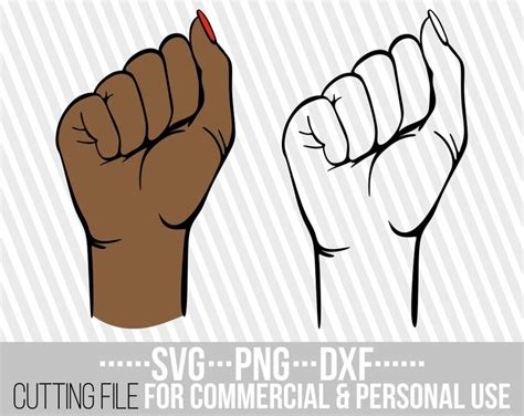 Fist Power Svg Hand Svg Punch Svg Fingers Melanin Svg Etsy