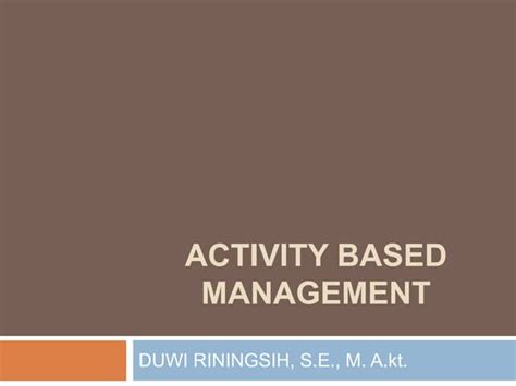 Activity Based Managementppt