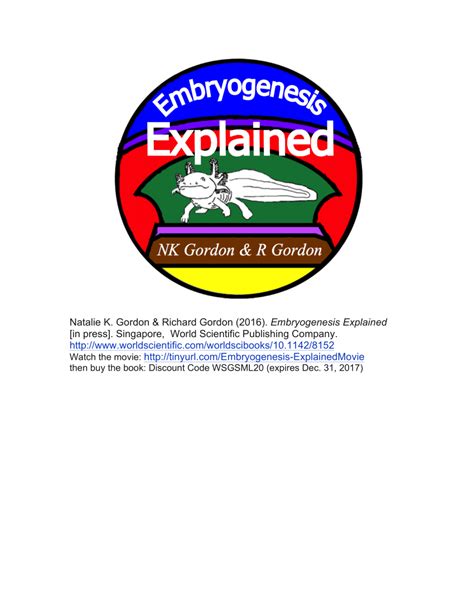 Pdf Embryogenesis Explained