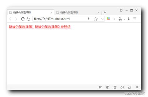 【css】css 复合选择器 ④ 链接伪类选择器 a link 默认样式 a visited 已访问样式 a hover 鼠标