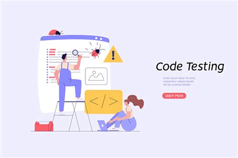 Ilustrasi Pengujian Perangkat Lunak Coder Yang Bekerja Dengan Pengujian Dan Debugging Kode