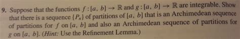 Solved Suppose That The Functions F A B Rightarrow R Chegg