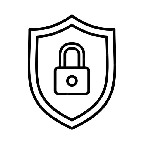Premium Vector Security Shield Line Illustration