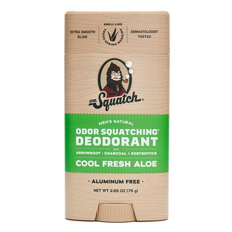 Dr Squatch Mens Natural Odor Squatching Deodorant Cool Fresh Aloe