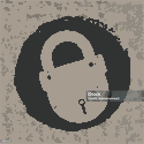 Lock Design Grunge Concept Vector Stock Illustration Download Image