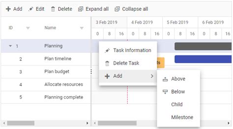 React Gantt Chart Component Ponasa