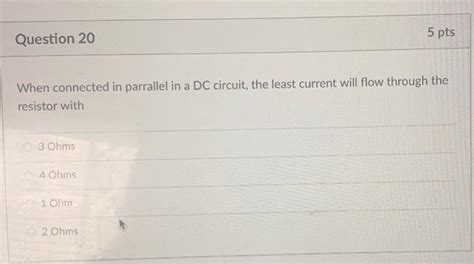 Solved When Connected In Parrallel In A Dc Circuit The