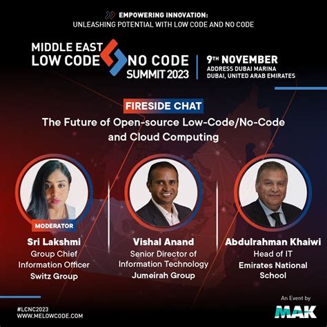Middle East Low Code No Code Summit On Linkedin Firesidechat