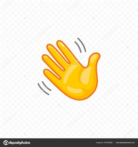 손흔들어 세요안녕 제스처 아이콘입니다 일러스트 스톡 벡터 ©vladakingdom 479278608