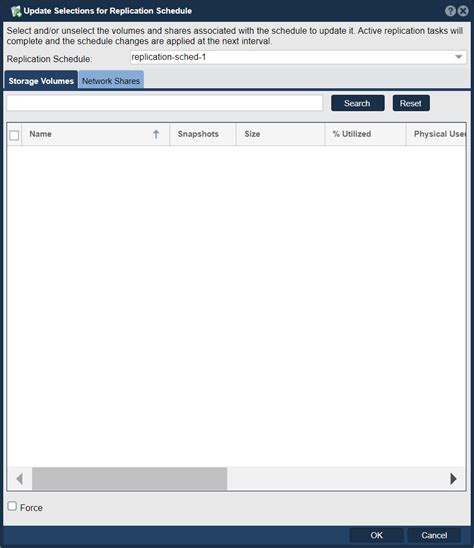 File Update Rep Schdl Stor Vols  Osnexus Online Documentation Site