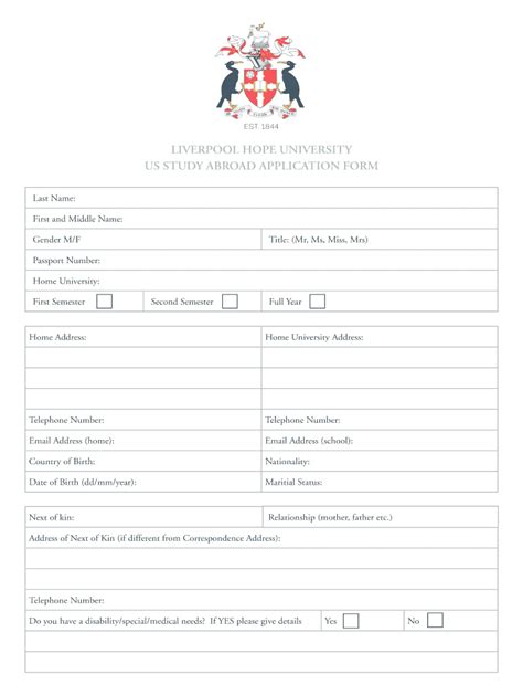 Liverpool Hope Application Form Fill Out And Sign Printable Pdf Template Airslate Signnow