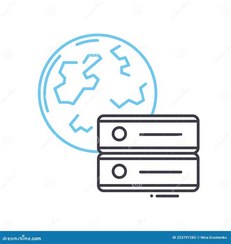 Big Data Line Icon Outline Symbol Vector Illustration Concept Sign Stock Vector