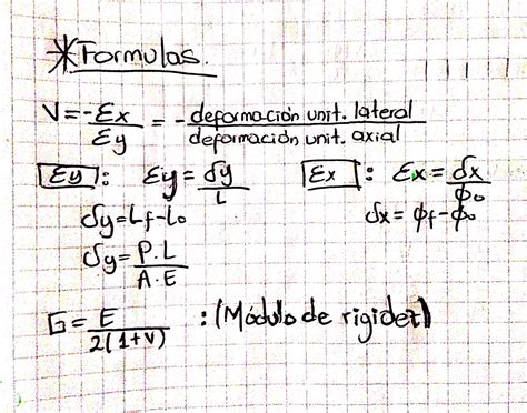Formulas Modulo Relacion De Poisson