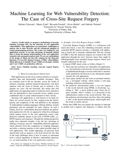 Pdf Machine Learning For Web Vulnerability Detection The Case Of