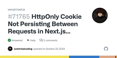 Httponly Cookie Not Persisting Between Requests In Next Js Frontend And Node Js Backend