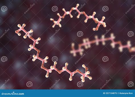 Polyethylene Glycol Peg Hexaethylene Glycol Molecule 3d Illustration Royalty Free Cartoon