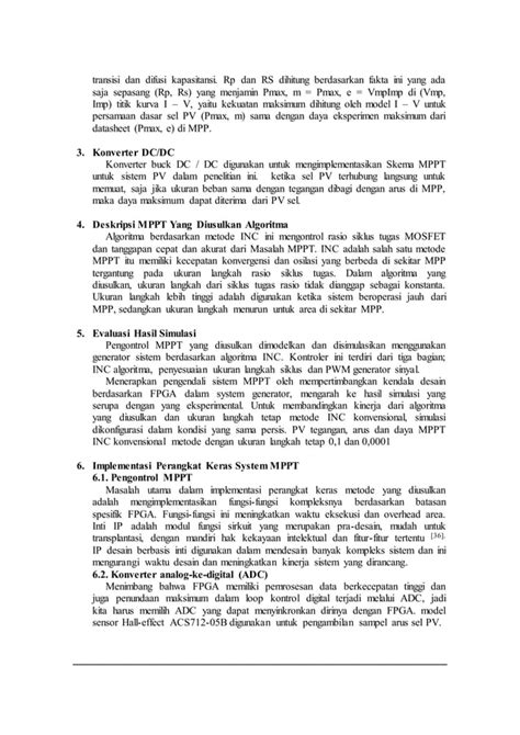 Fpga Based Real Time Incremental Conductance Maximum Power Point Tracking Controller For
