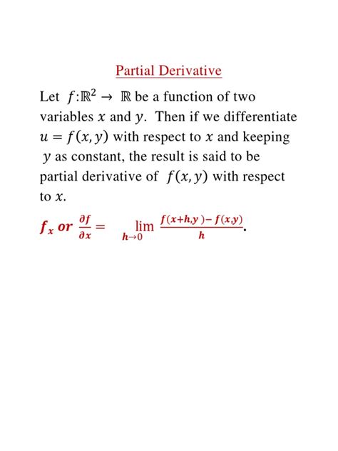 Partial Derivative Pdf Derivative Mathematical Concepts