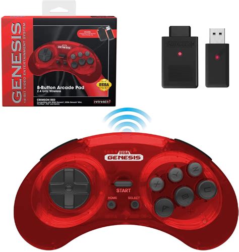 Retro Bit Wireless Arcade Controller For Sega Genesis Original India Ubuy