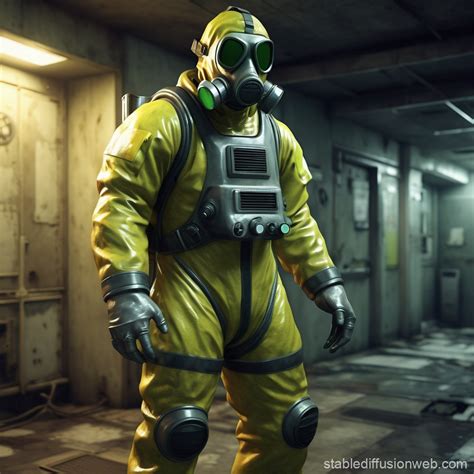 Videogame Character In Radioactive Suit Stable Diffusion Online