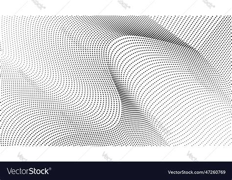 Dotted Abstract Wavy Pattern Halftone Royalty Free Vector
