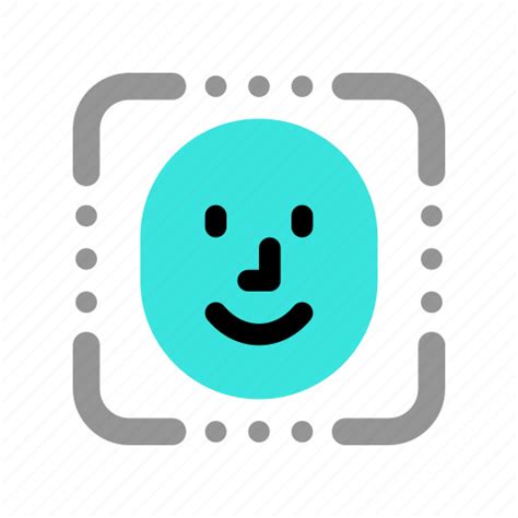 Face Recognition Detection Scan Person Avatar Smile Icon