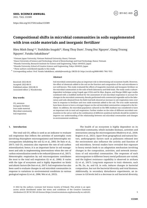 (PDF) Compositional shifts in microbial communities in soils supplemented with iron oxide ...