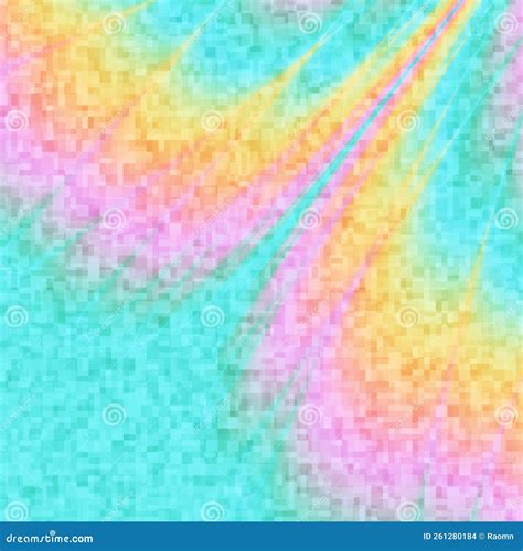 Pixel Holographic Abstract Header Design Stock Illustration