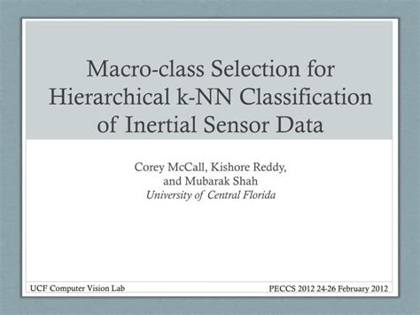 ppt macro class selection for hierarchical k nn classification of
