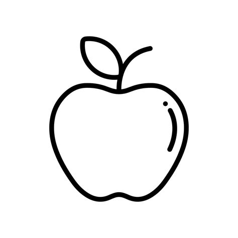 Apple Fruit Icon In Line Style Design Isolated On White Background Editable Stroke 15304841