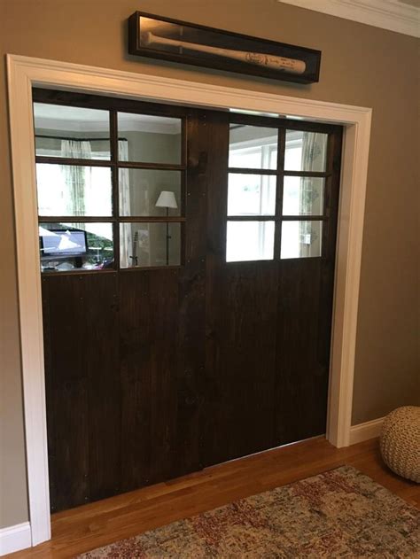 Custom Rustic Barn Door With Windows Etsy Rustic Barn Door Barn